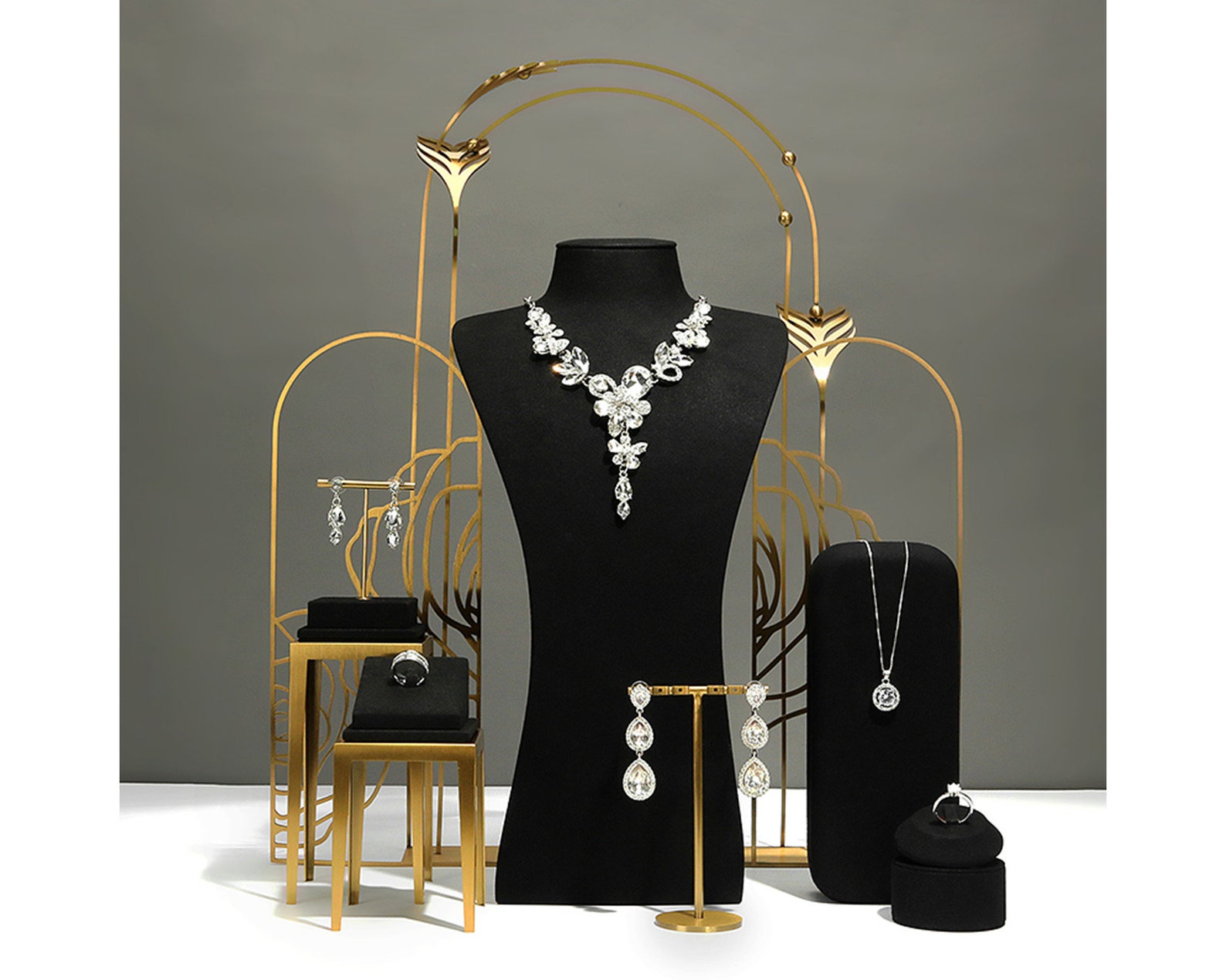 Black Jewelry Display Set Metal Jewelry Display Frame - Etsy