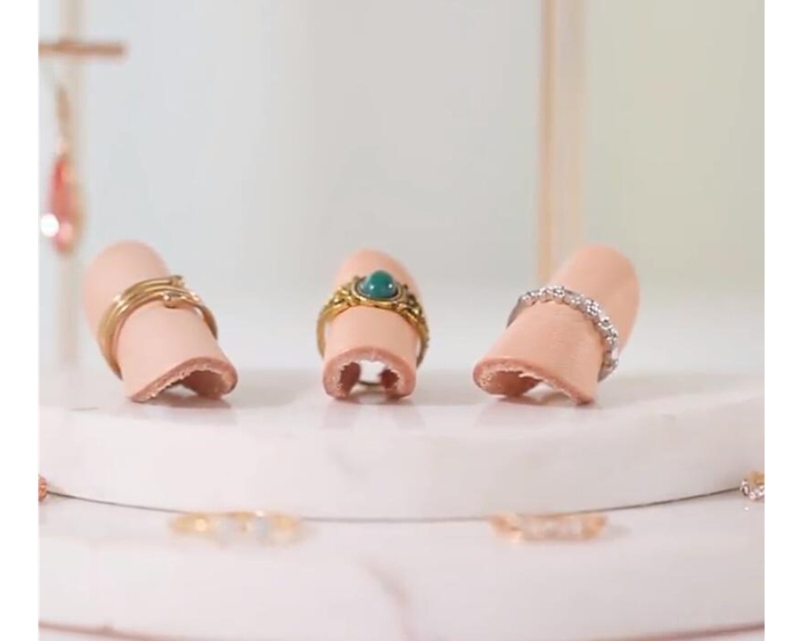 Marble Jewelry Display Base White Jewelry Holder Ring Riser - Etsy