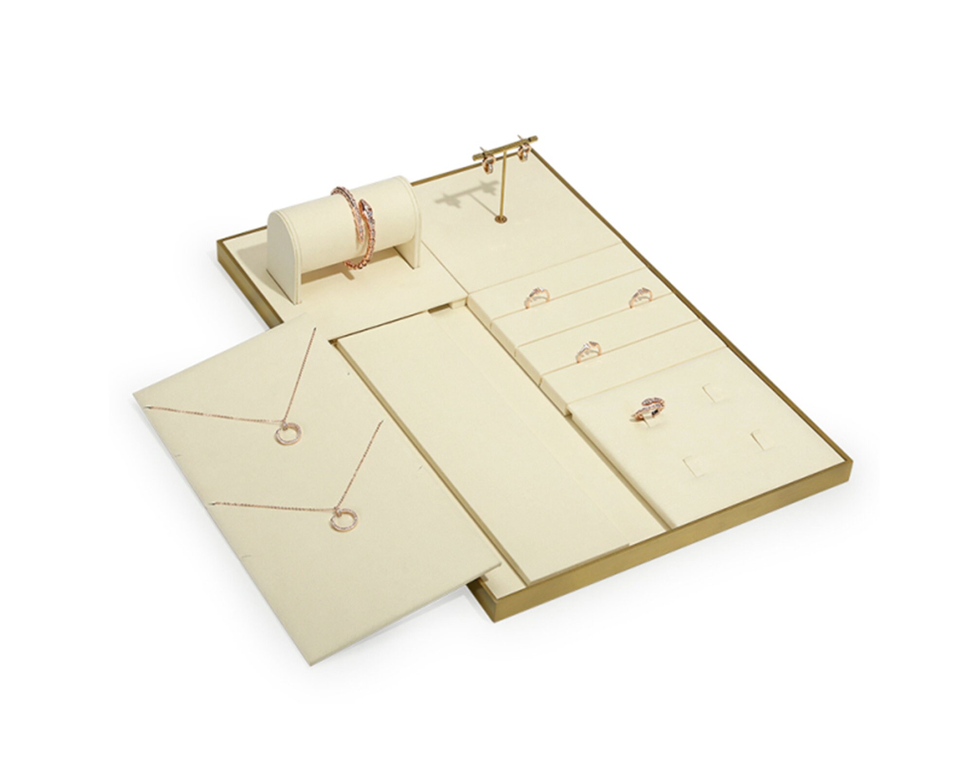 Beige Jewelry Display Table Set Elegant Jewelry Display - Etsy