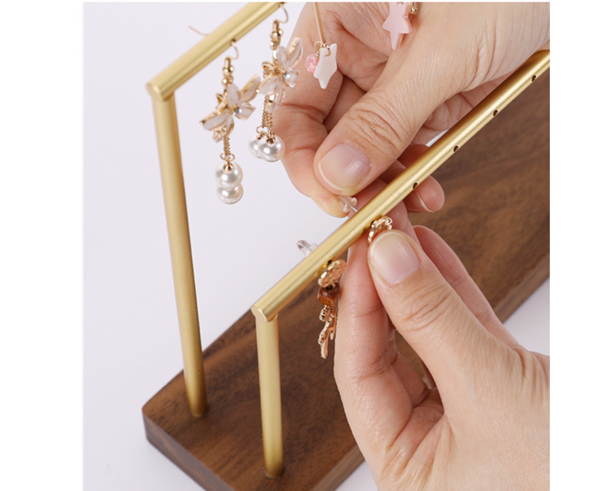 Wooden Base Earring Display Stand Earring Hanger Stud | Etsy