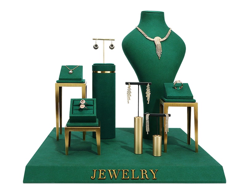 Green Jewelry Display Stand Necklace Bust Metal Frame for - Etsy