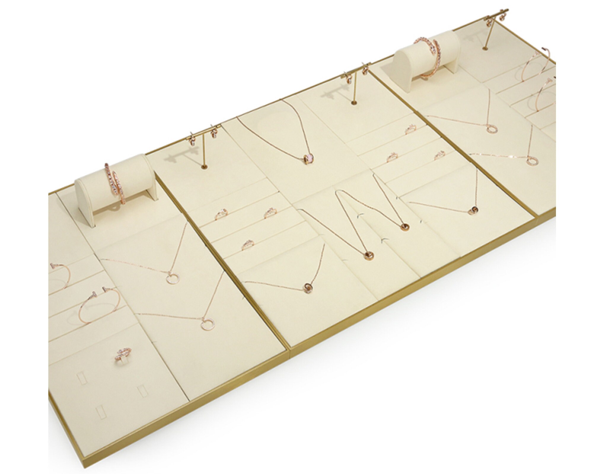Beige Jewelry Display Table Set Elegant Jewelry Display - Etsy