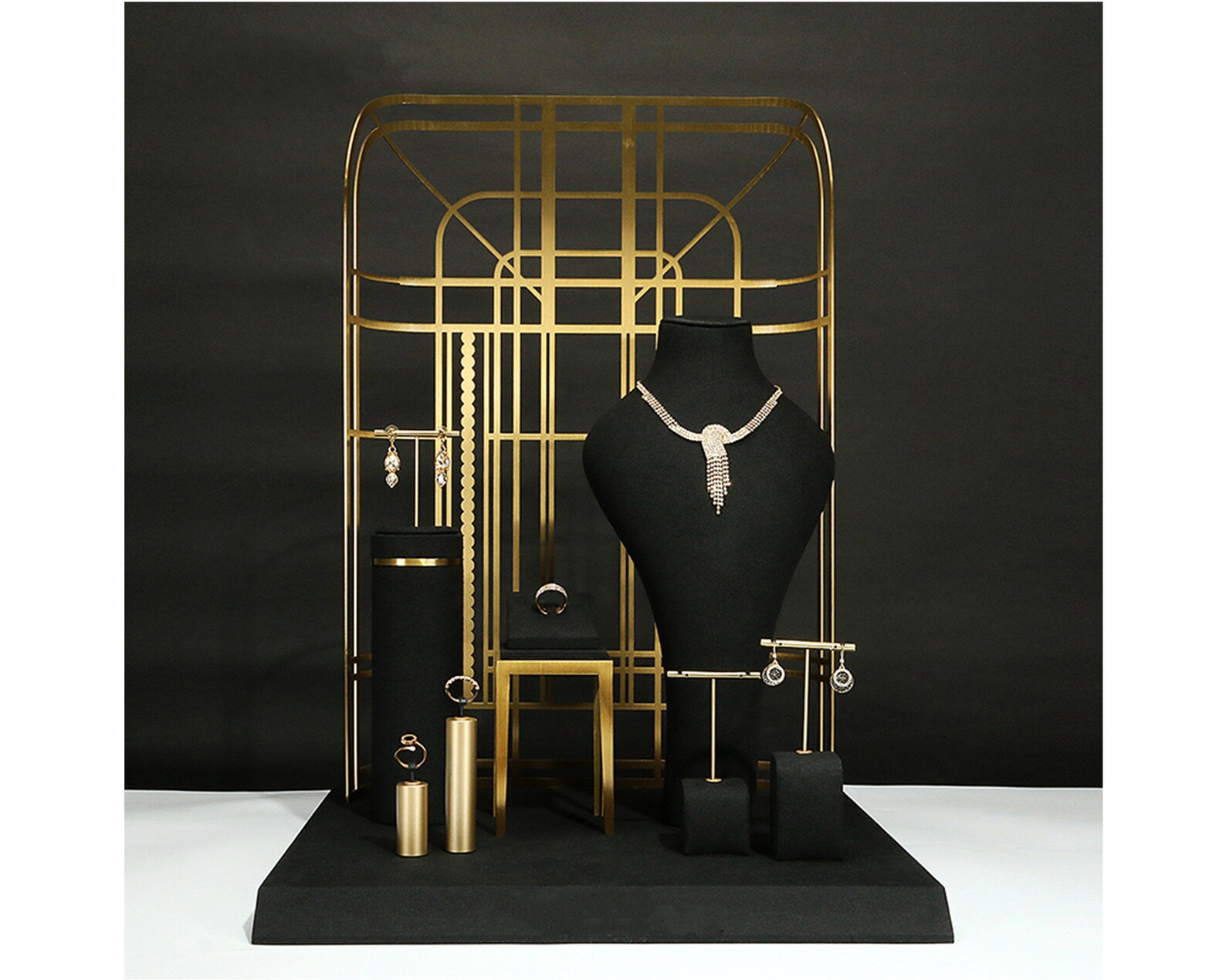 Black Jewelry Display Set Metal Frame Jewelry Show Display - Etsy