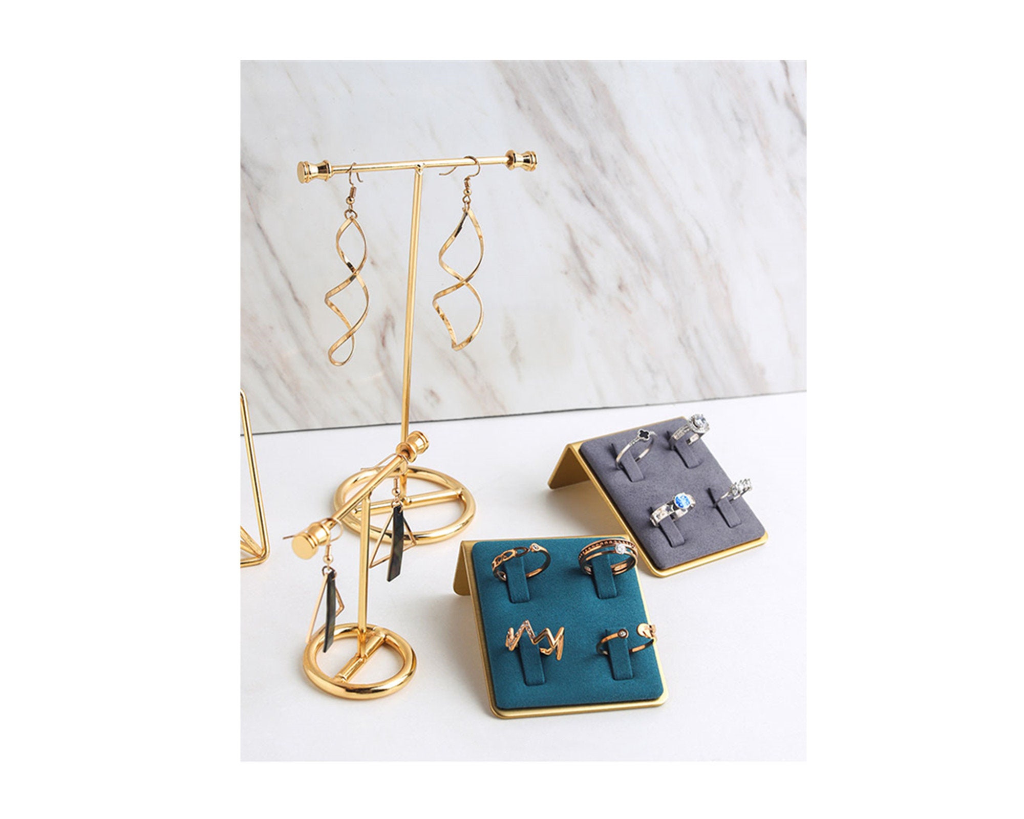 Vintage Ring Holder Microfiber Ring Organizer Ring Stand - Etsy