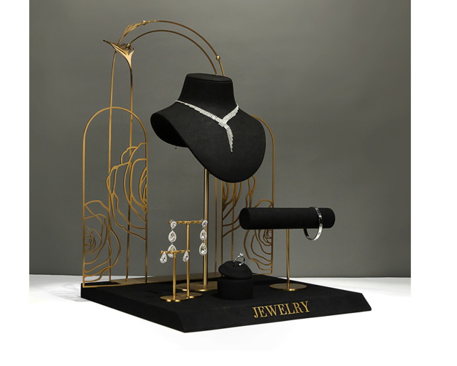 Black Jewelry Display Set Metal Jewelry Display Frame - Etsy