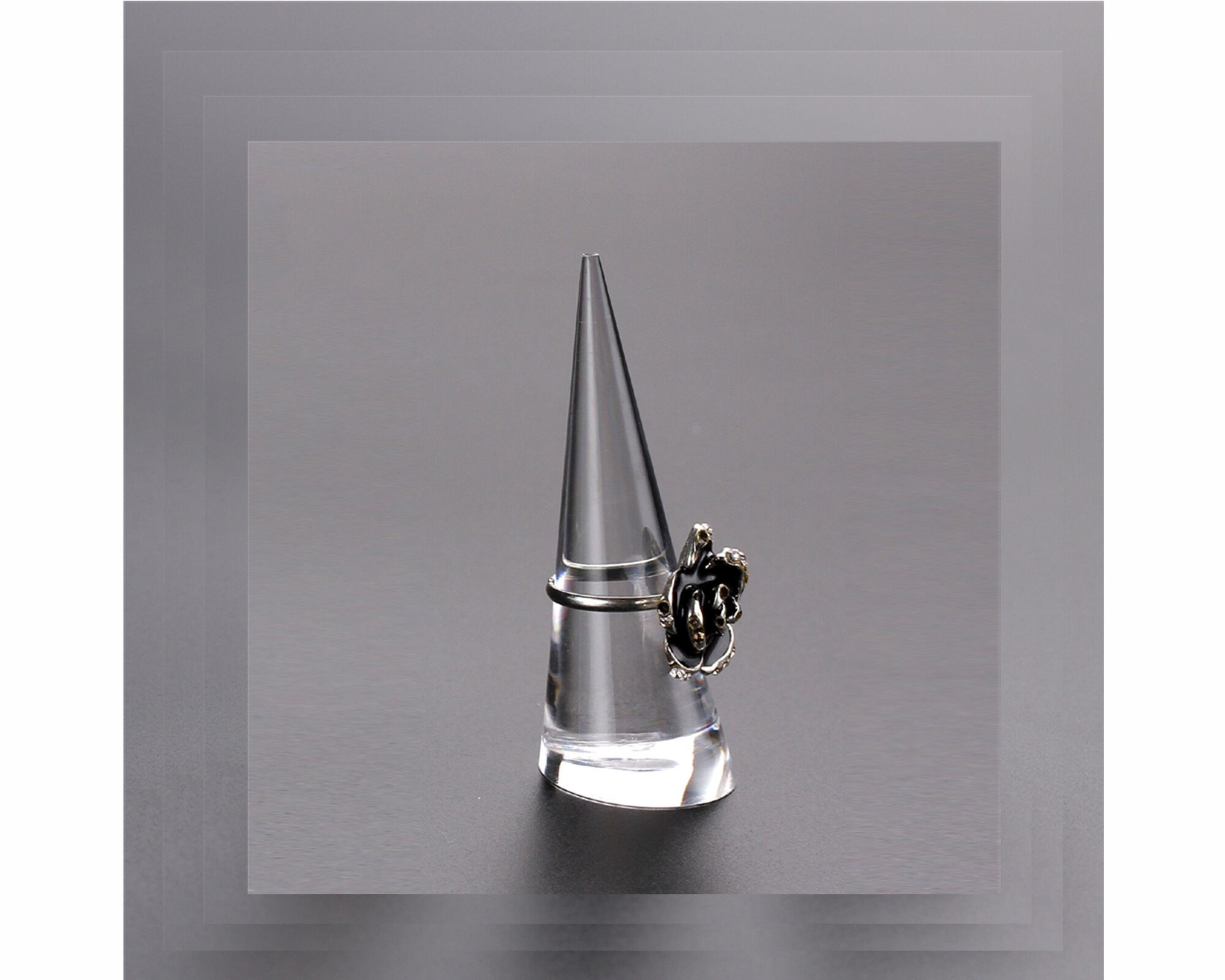 9 Pieces/set Ring Cone Ring Holder Acrylic Ring Display - Etsy