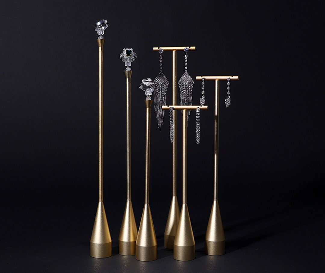 Metal T-bar Jewelry Display: Earring & Ring Holder, #862 - Etsy