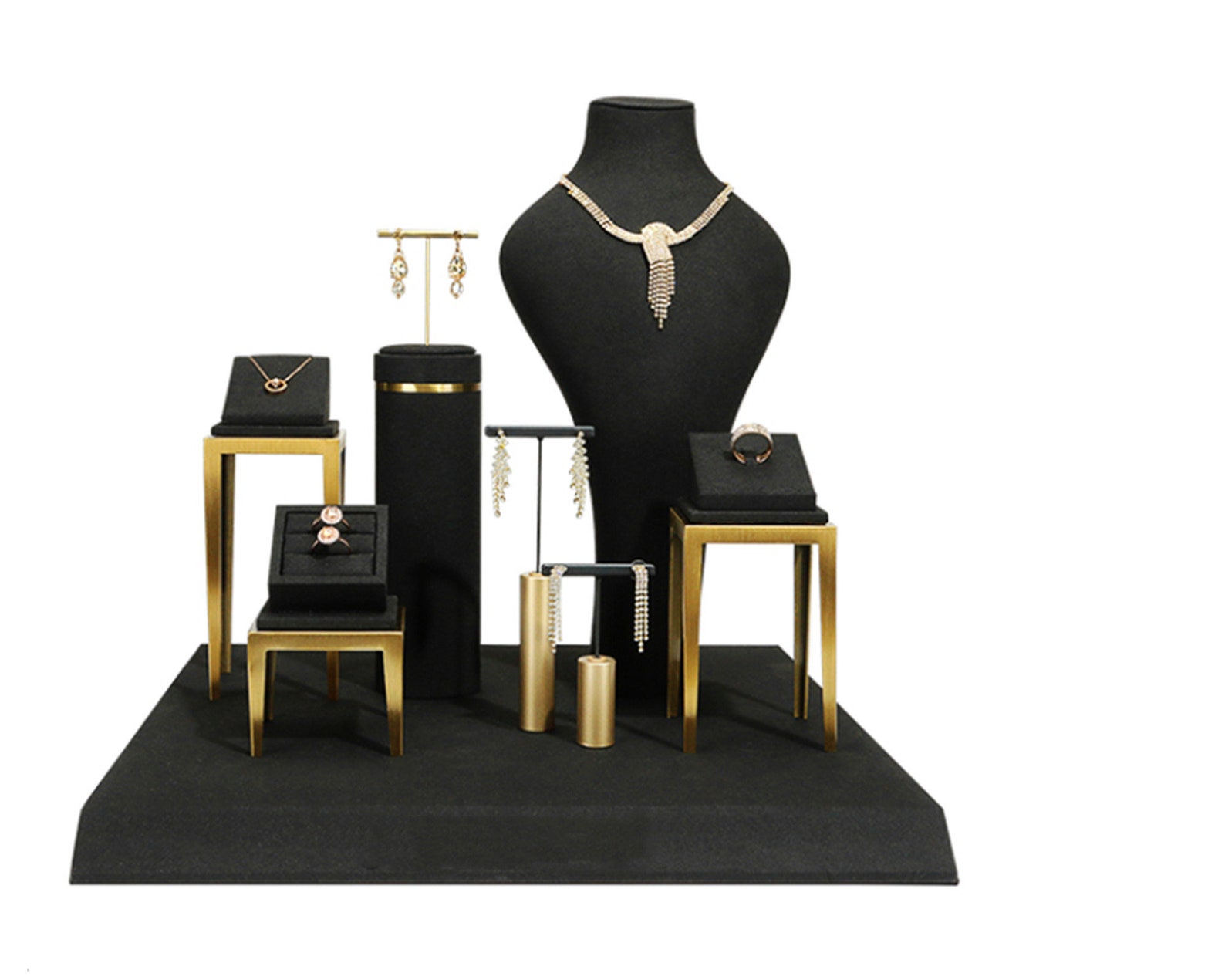 Black Jewelry Display Set Metal Frame Jewelry Show Display - Etsy