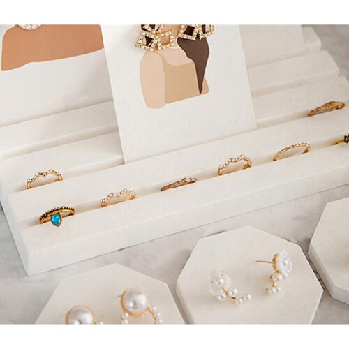 White Ring Display Jewelry Organizer Ring Stand Holder | Etsy