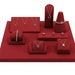 Red Jewelry Display, Earring Holder, Ring Stand, Neklace Organizer ...