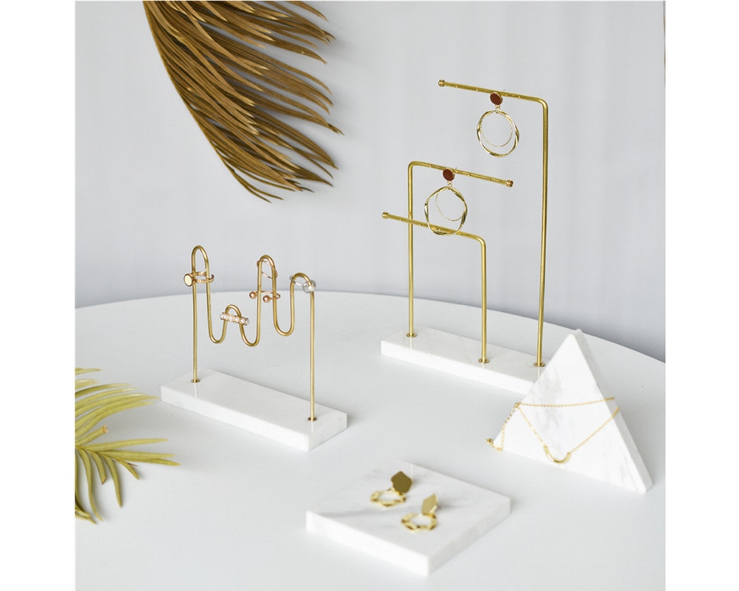 Marble Jewelry Display Riser, Jewelry Holder, Earring Organizer, Ring ...