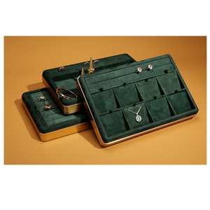 Dark Green Jewelry Display Dish, Jewelry Tray, Necklace Display ...