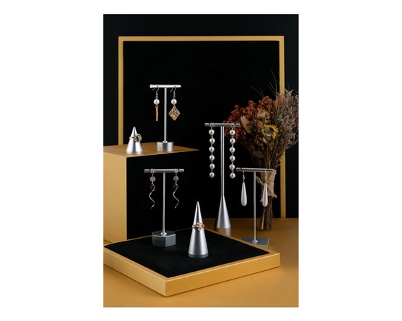 Silver Metal Jewelry Display Stand T-bar Earring Holder Ring - Etsy