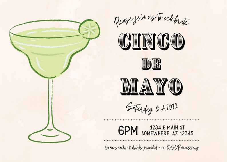 EDITABLE Cinco De Mayo Party Invitation, Instant Download Cinco De Mayo ...