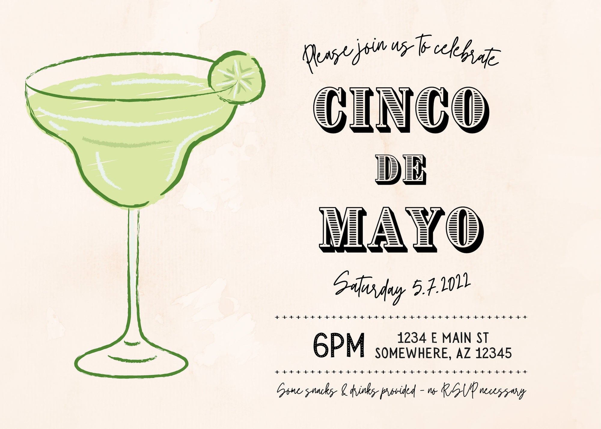 EDITABLE Cinco De Mayo Party Invitation, Instant Download Cinco De Mayo ...