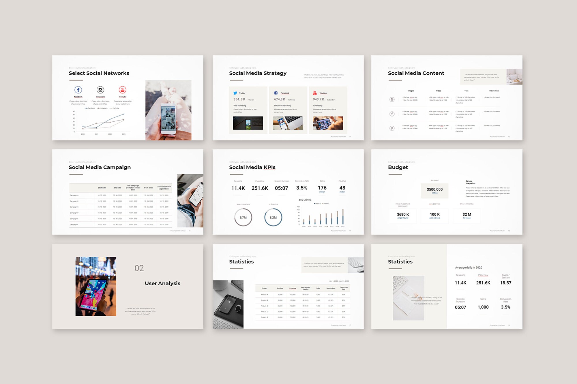 Social Media Marketing Strategy Presentation Template - Etsy