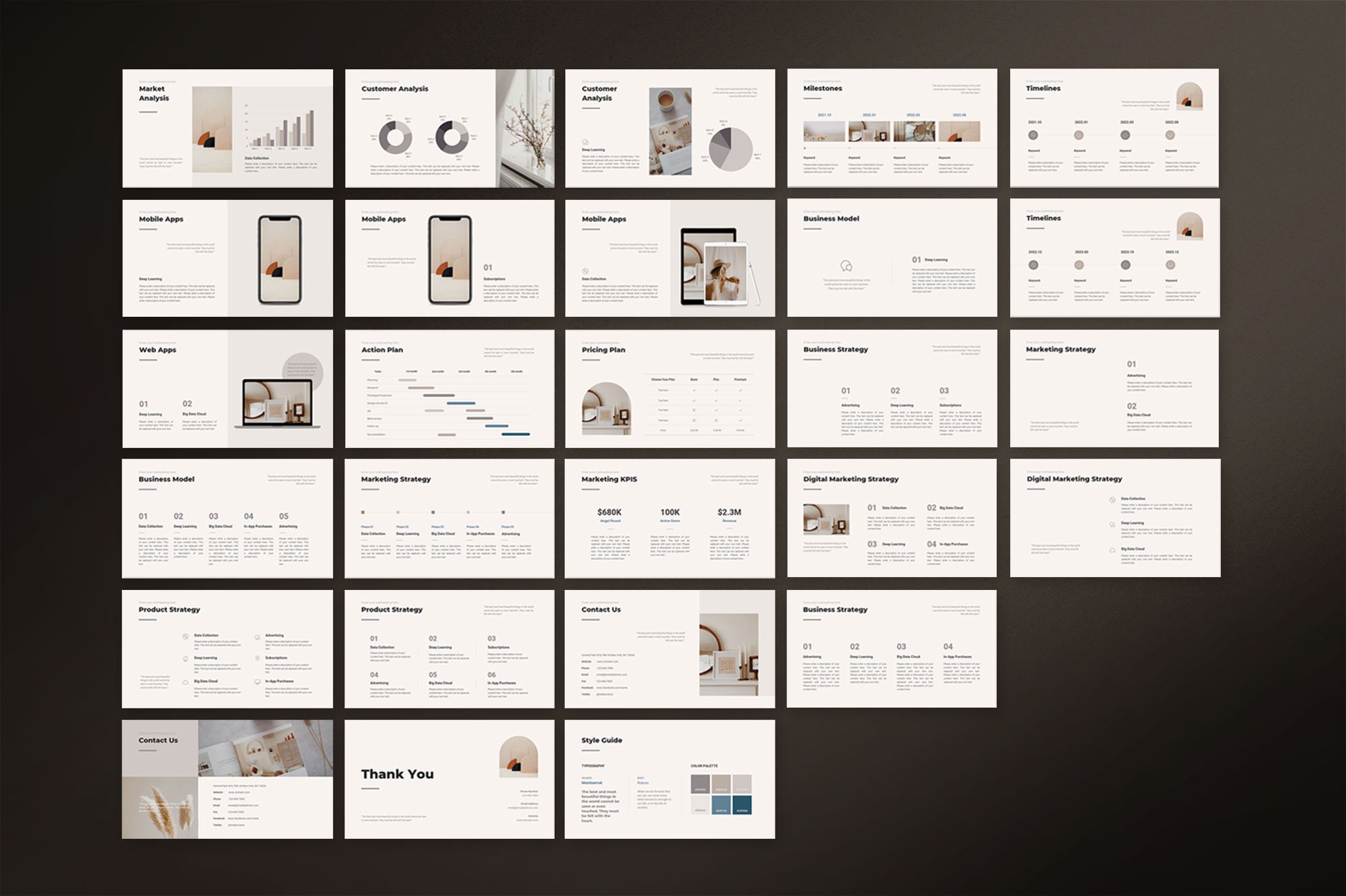 Simple Business Presentation Template - Etsy