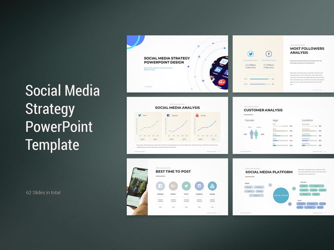 Social Media Strategy Powerpoint Template - Etsy