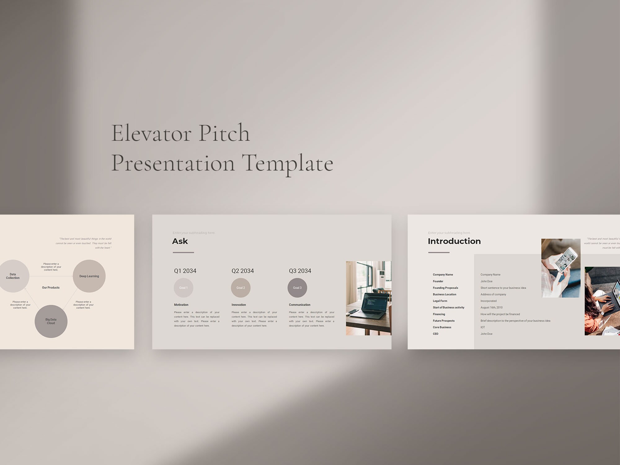 Elevator Pitch Presentation Template | Quick & Impactful - Etsy