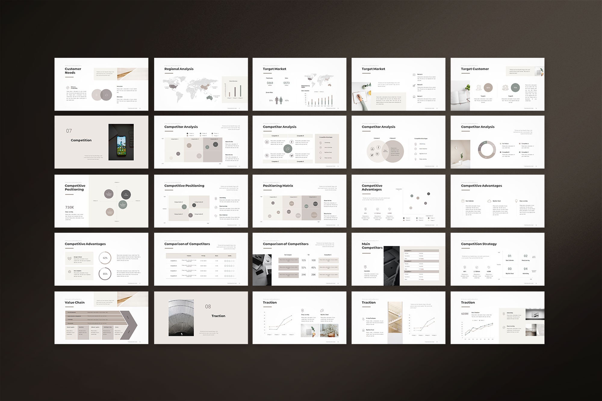 Business Presentation Template, Bundle - Etsy