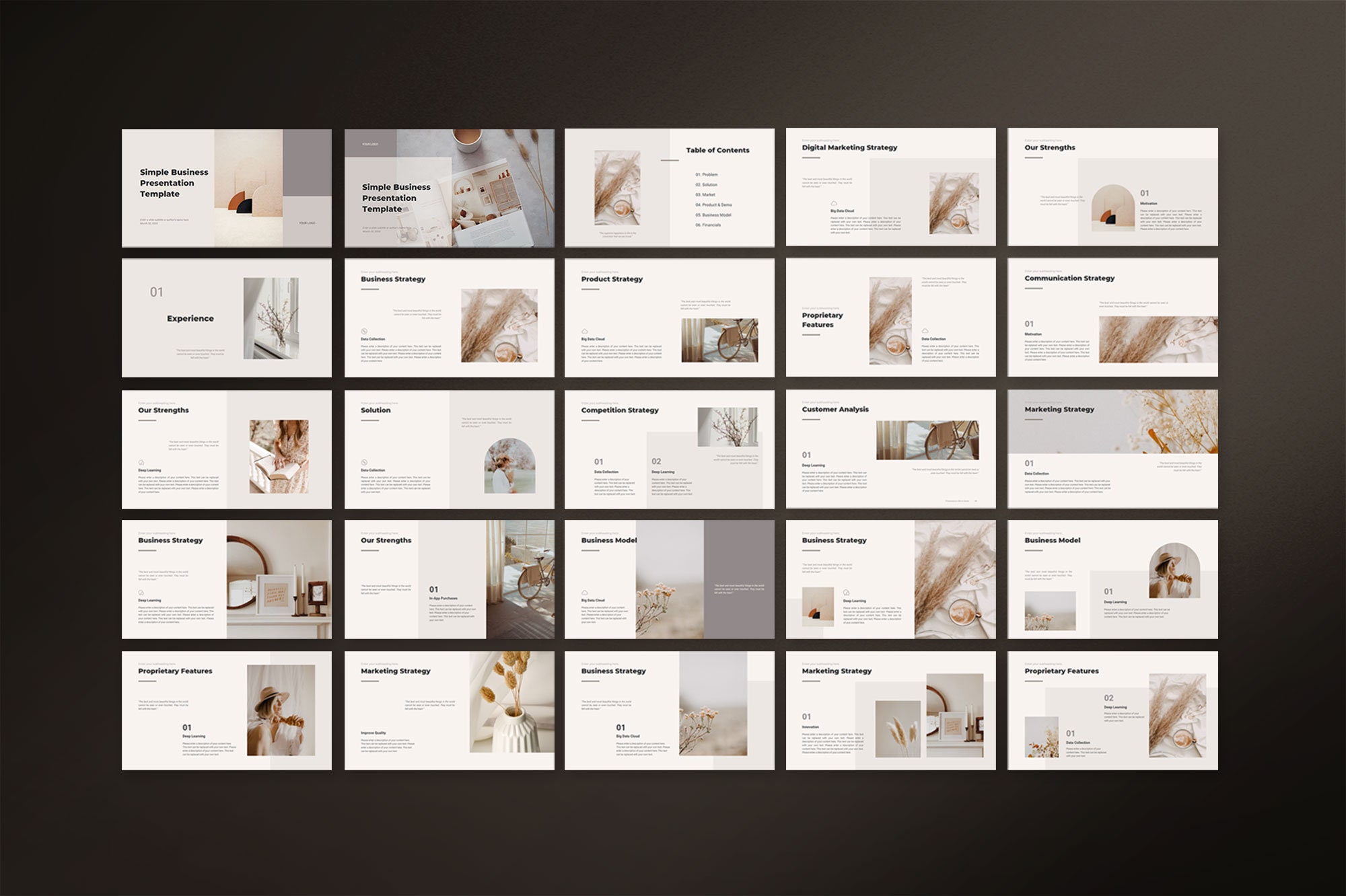 Simple Business Presentation Template - Etsy