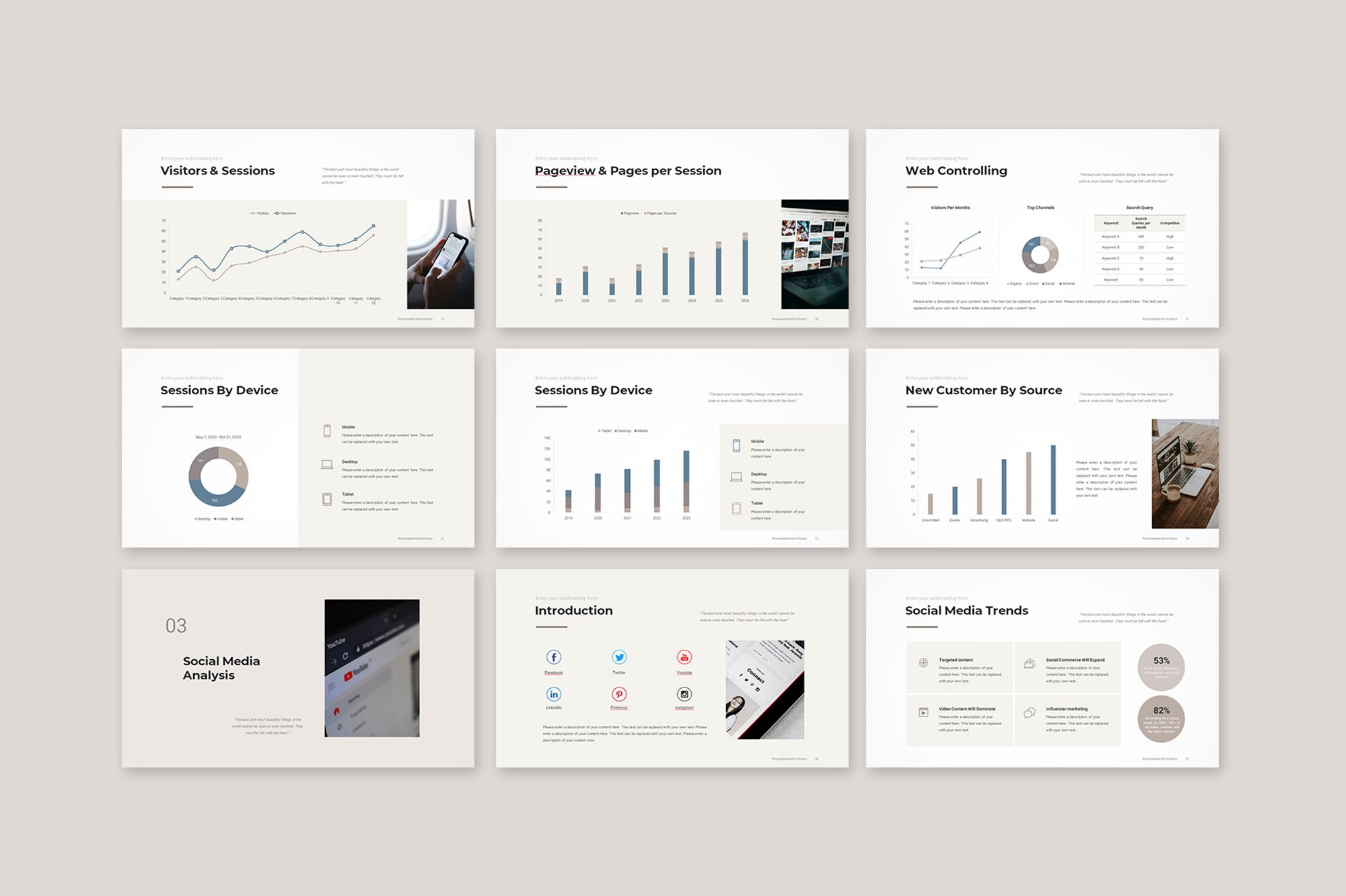 Social Media Marketing Strategy Presentation Template - Etsy