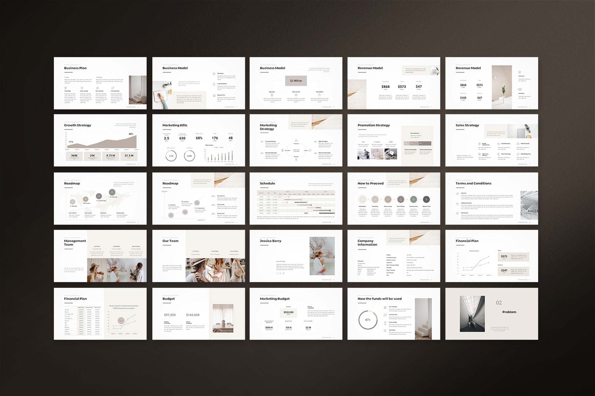 Business Presentation Template, Bundle - Etsy