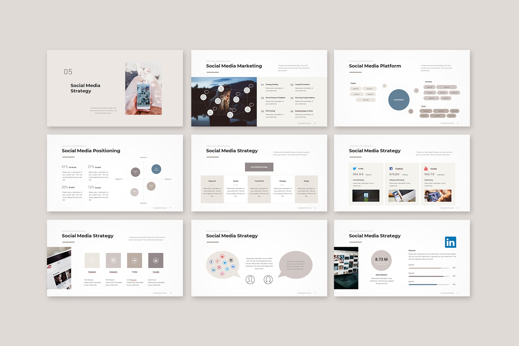 Social Media Marketing Strategy Presentation Template - Etsy