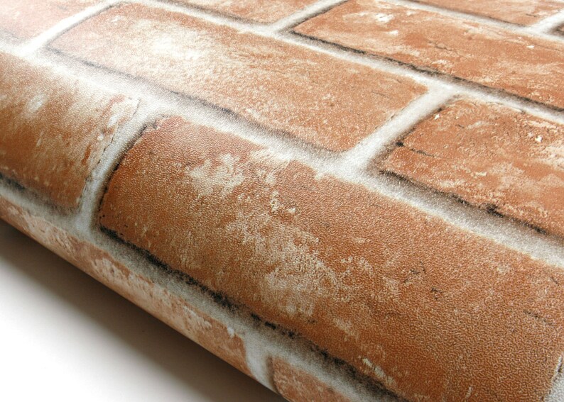 ROSEROSA Peel and Stick PVC Faux Rust Brick Decorative Instant - Etsy
