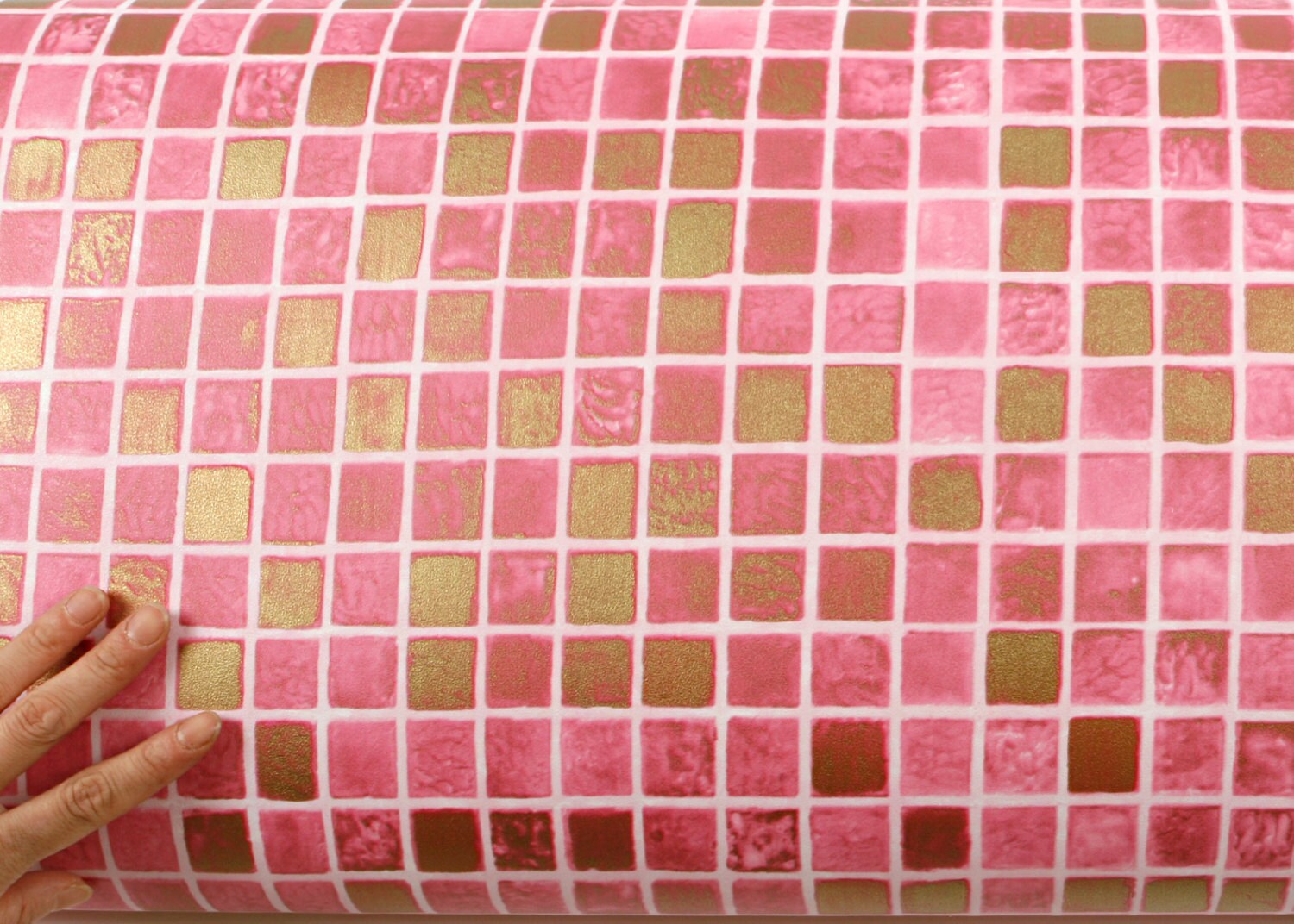 Peel & Stick Backsplash Graphic Tile Red Gold Pearl - Etsy