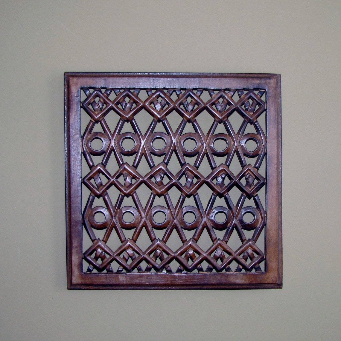 Hand Carved Wooden Mdf Wall Hanging,decor,panel Art,12 X 12 Inches.wall ...