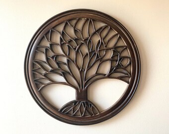 Round Wood Art Panel - Etsy