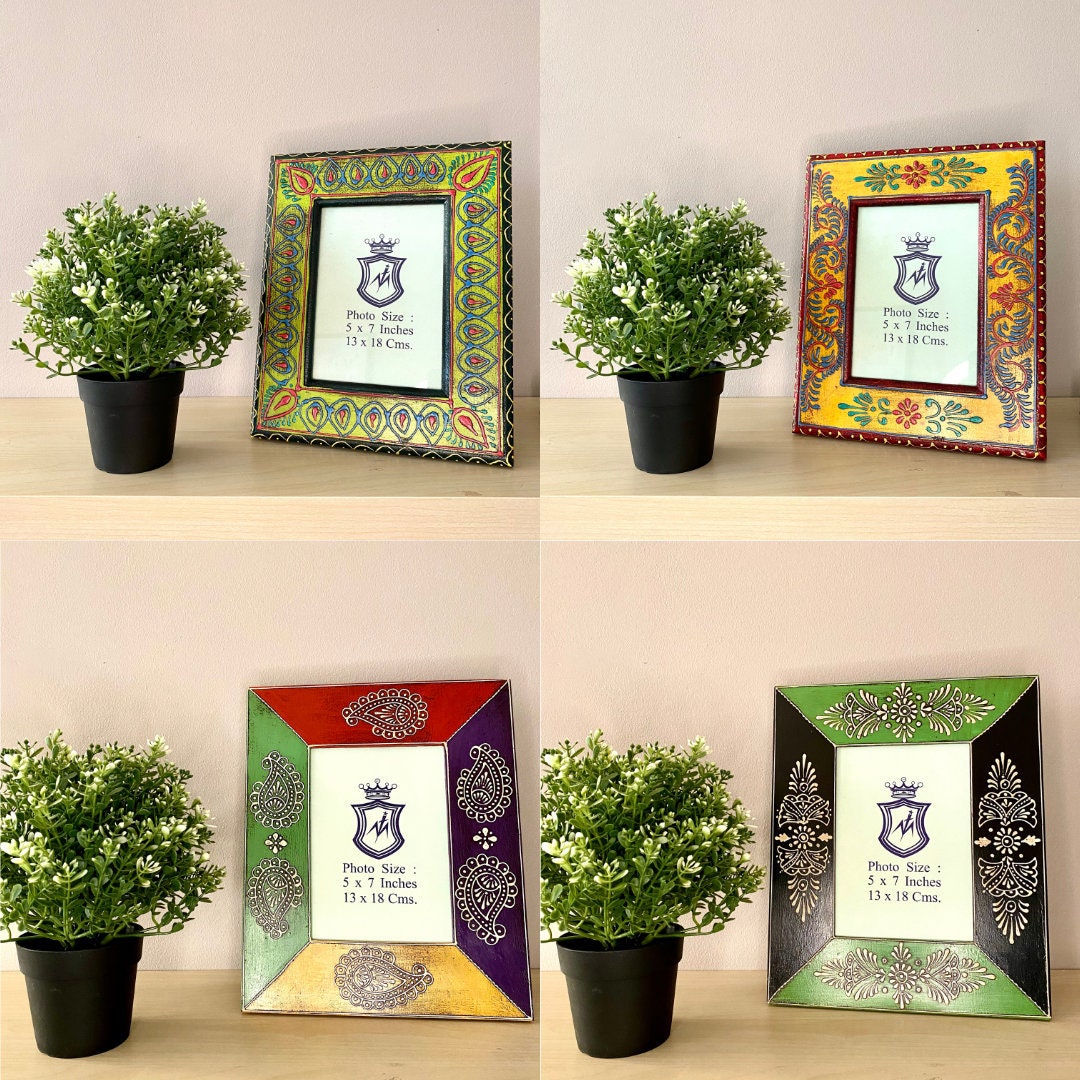 Photo Frame,picture Frame, Hand Painted Embossed, for 7 X 5 Inch ...