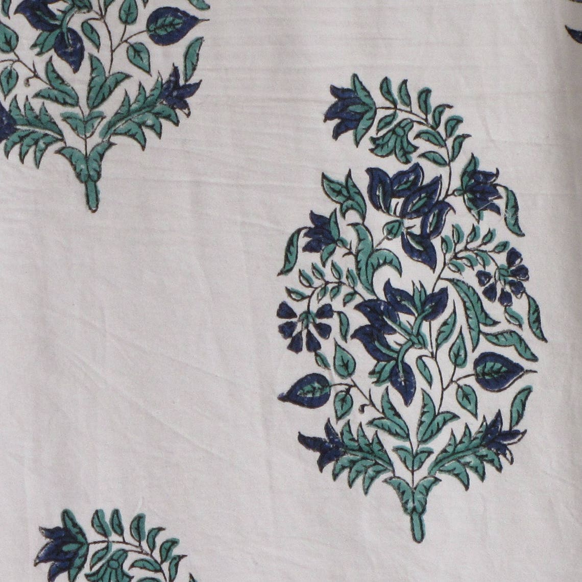 Hand Block Printed Cotton Tab Top Curtains,loop Curtains,boho ,bohemian ...