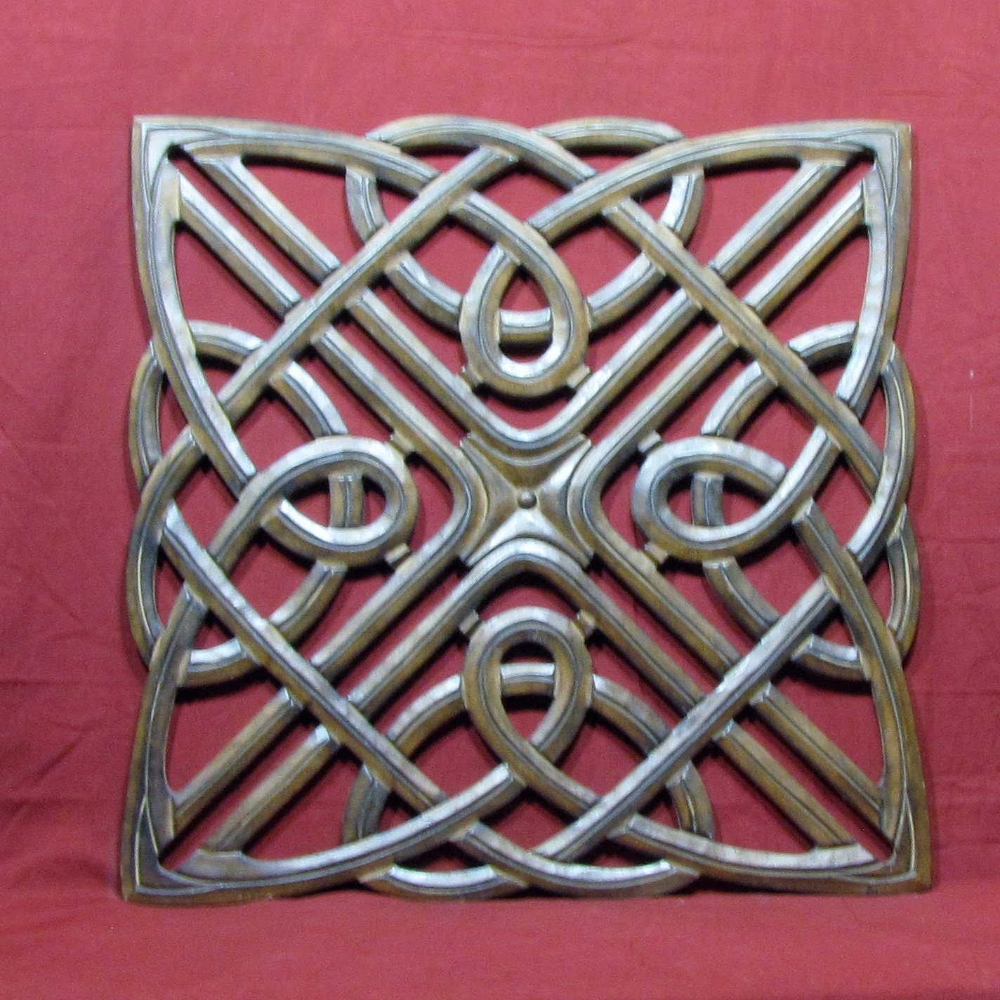 Carved Square Wood Wall Art Panel,wall Decor,relief Panel Art,24x24 ...
