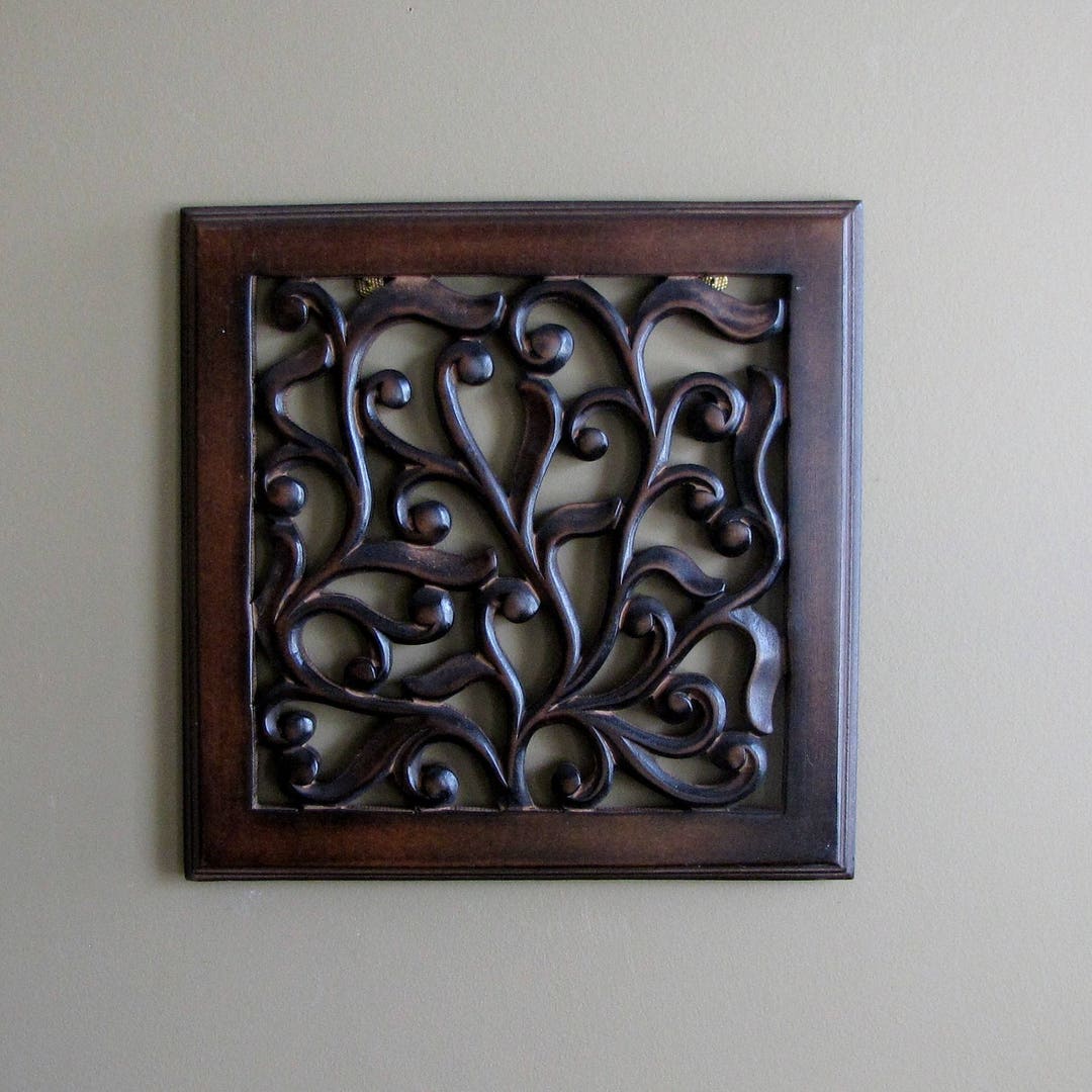 Hand Carved Wooden Mdf Wall Hanging,decor,panel Art,12 X 12 Inches ...