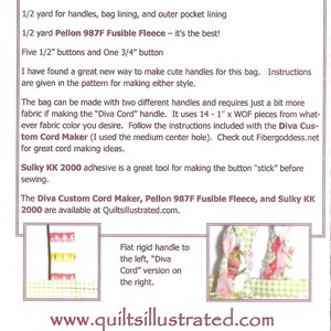 Quilted Tote Bag Pattern - Mini Charmer by Penny Sturges - Etsy