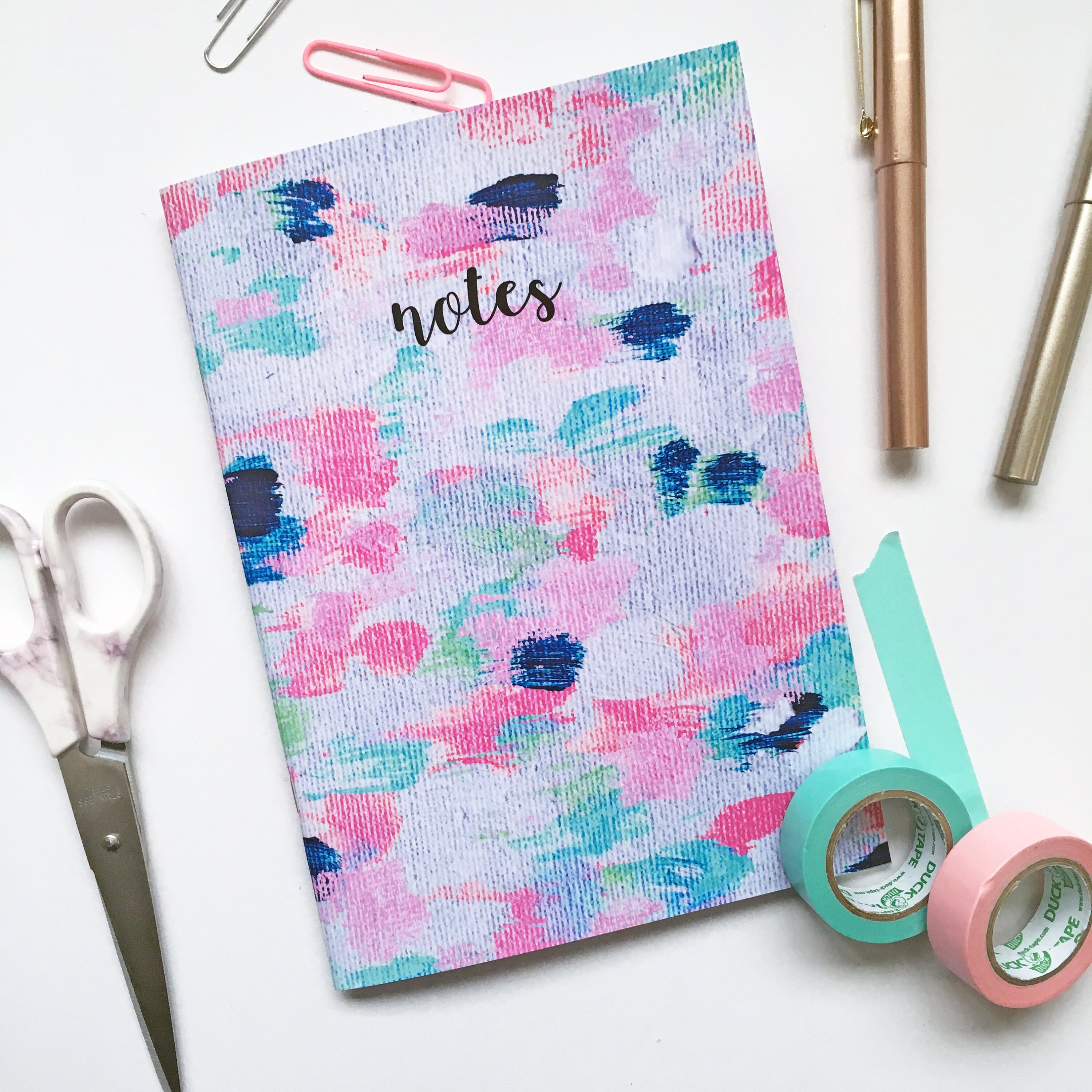 Pretty Lined Notebook A5 Colourful Stationery Pretty | Etsy