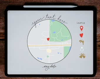 Location Drawing - Etsy