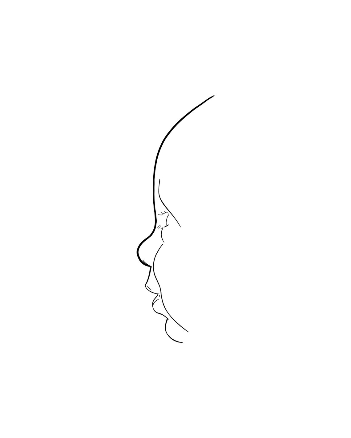 Child Side Profile | Minimal Tattoo Design - Etsy