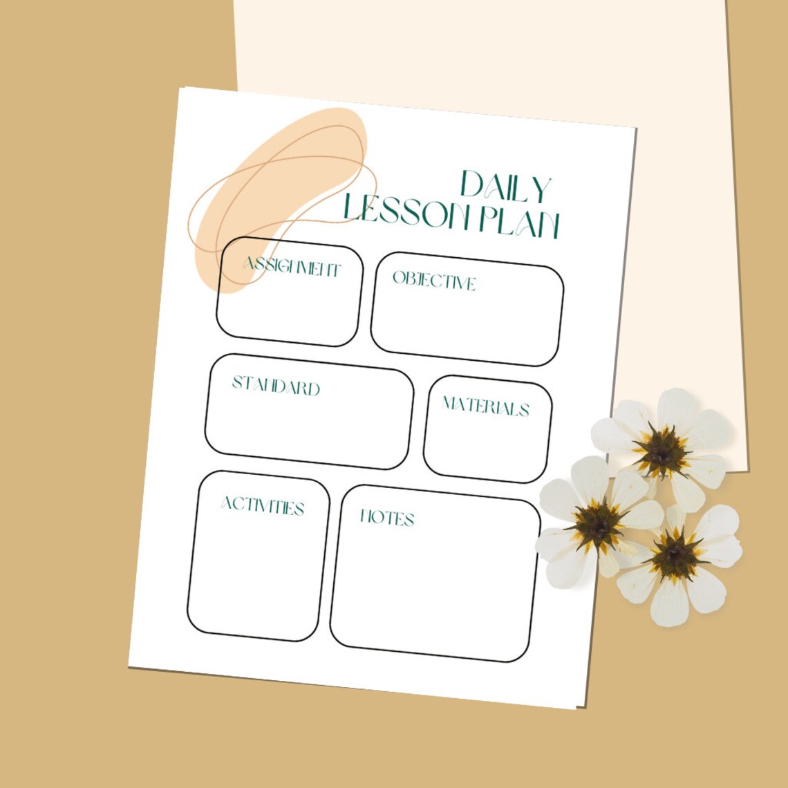 Modern Lesson Plan Template Printable Digital Download - Etsy