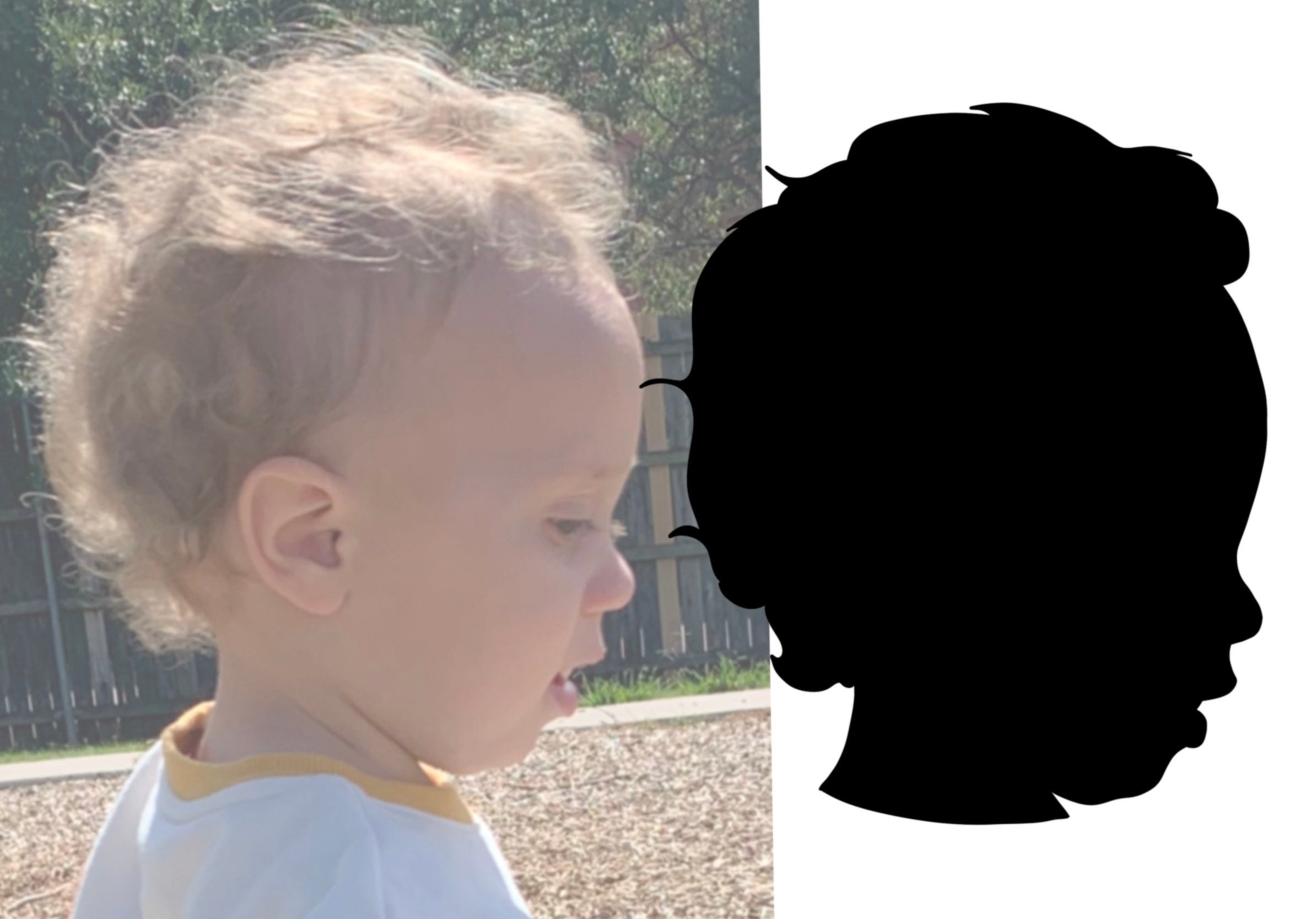 Child Side Profile Silhouette Minimal Portrait Design Adult Silhouette ...