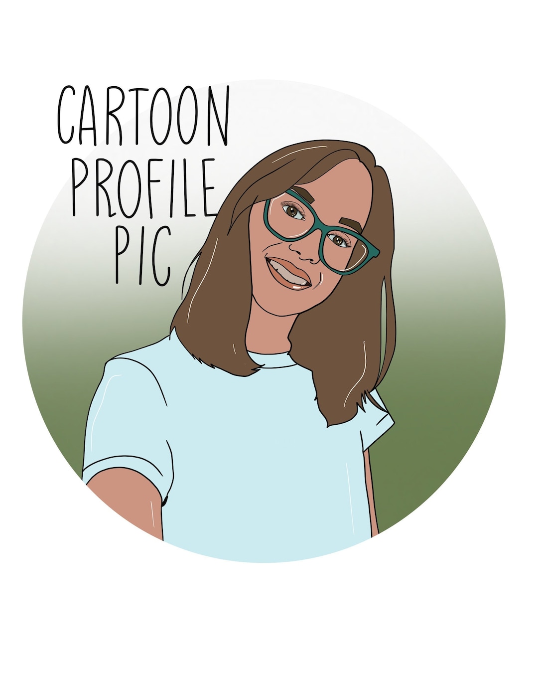 Cartoon Profile Pic | Handdrawn From Photo - Etsy