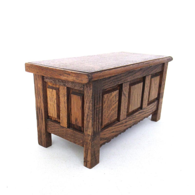 Small Antique Oak Box - Etsy UK