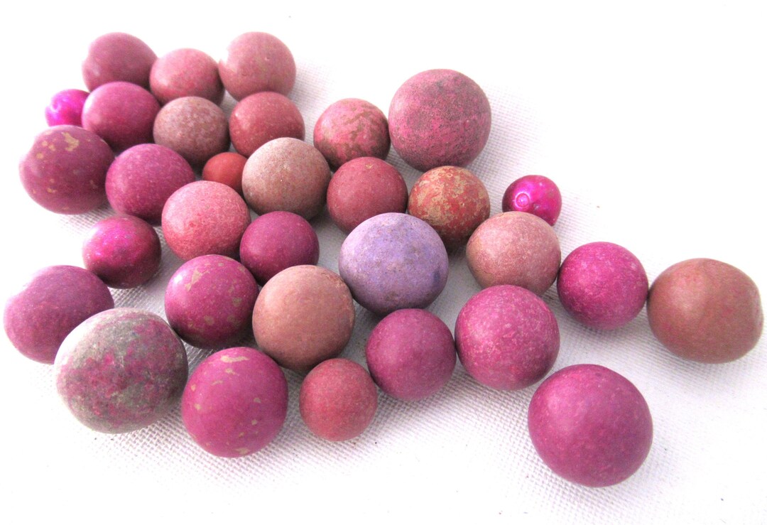 Antique Clay Marbles Pink - Set of 30. #7DAG49K2 - Etsy