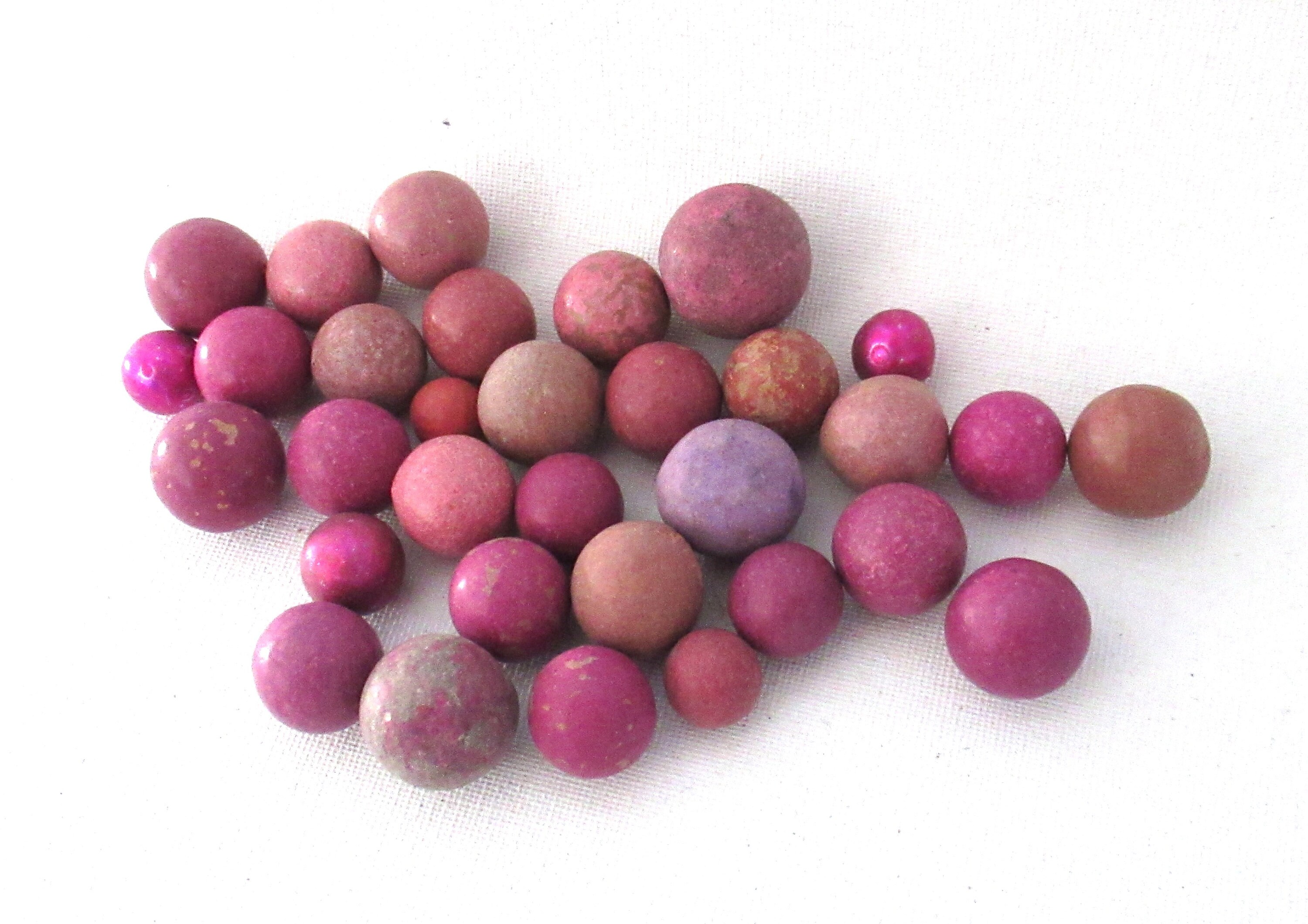 Antique Clay Marbles Pink Set of 30. 7DAG49K2 - Etsy