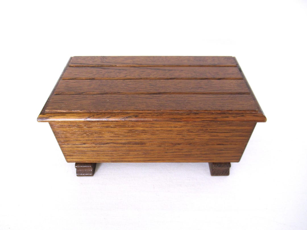 Antique Oak Wooden Box - Rectangular - Antique Decor. #968G12CK1 - Etsy