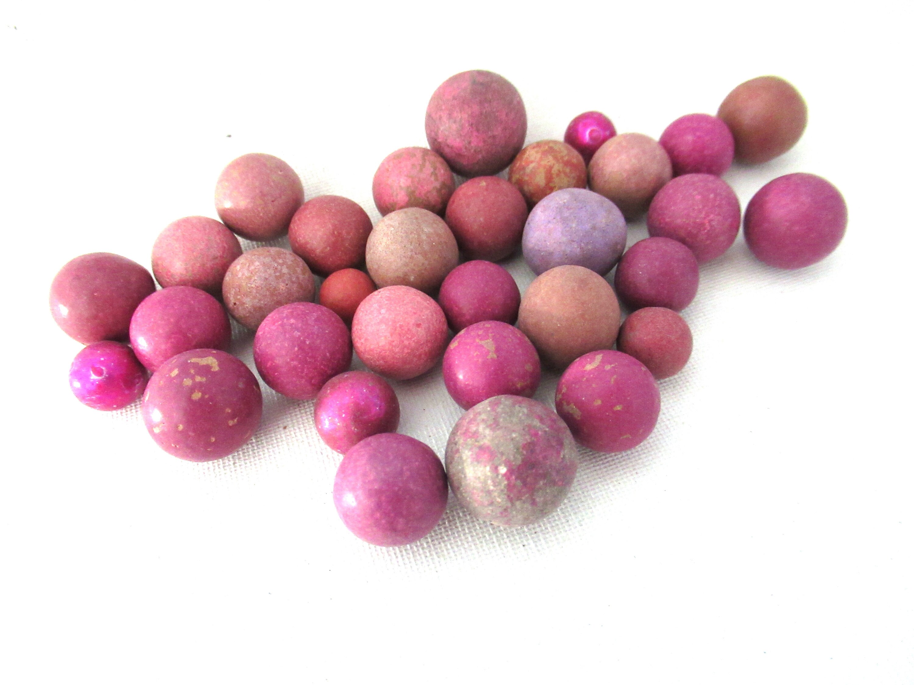 Antique Clay Marbles Pink Set of 30. 7DAG49K2 - Etsy