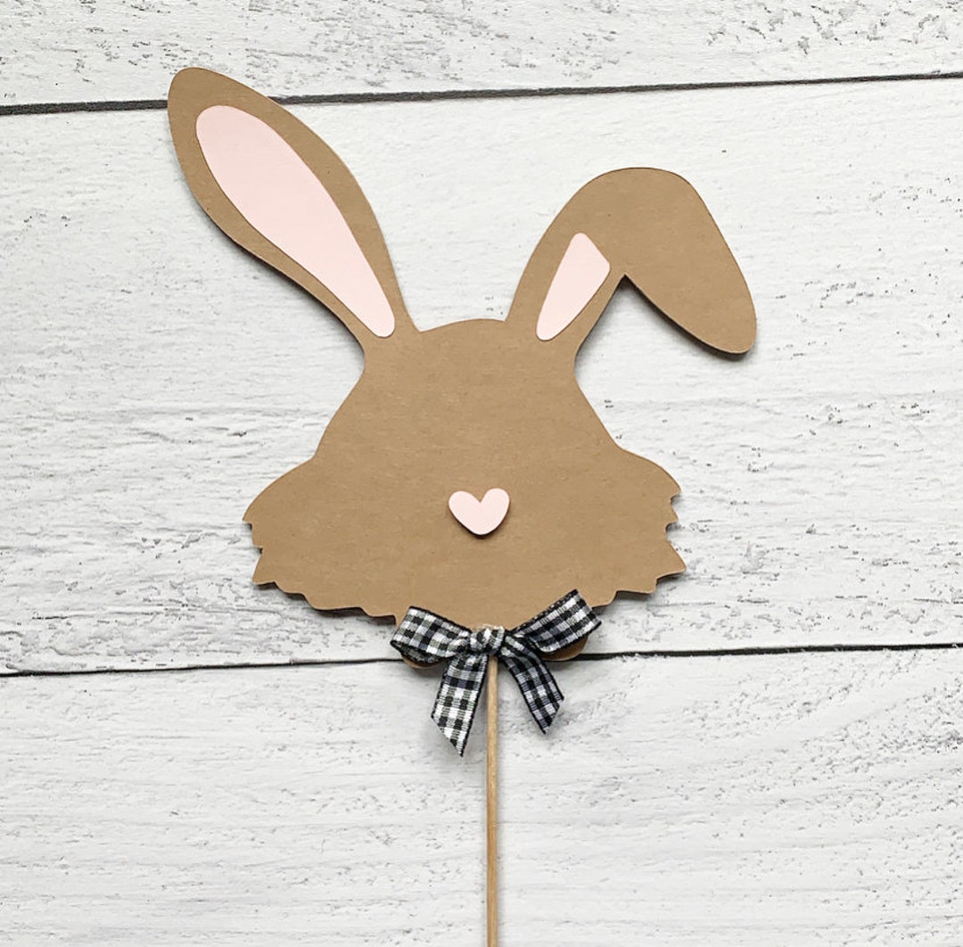 Bunny Cake Toppers, Bunny Face Cake Toppers, Easter Cake Toppers ...