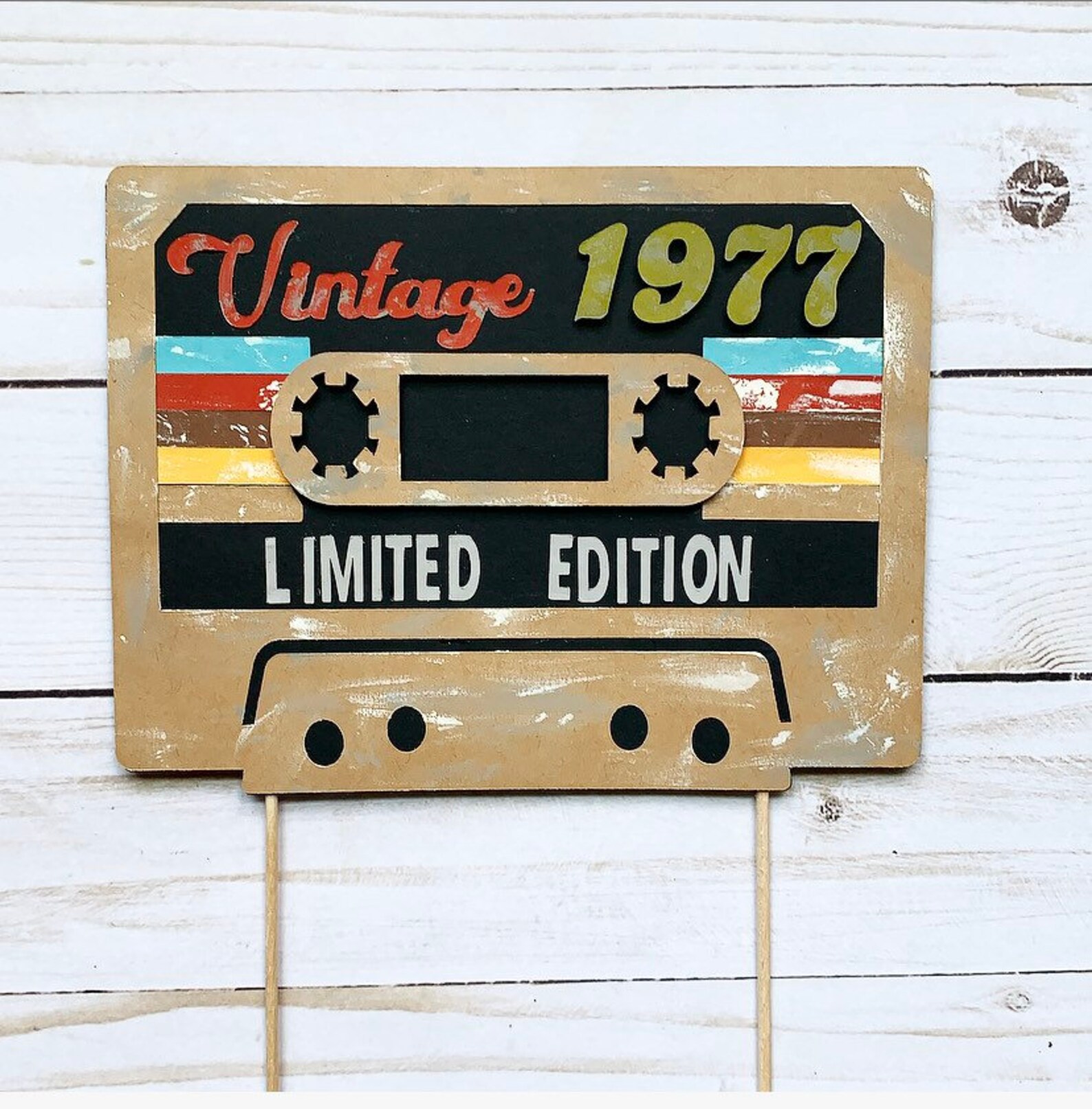 Cassette Tape Cake Toppers Made in 1977 Cake Topper Vintage - Etsy
